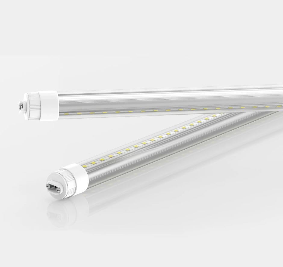 Plan Hoot (4 Pack) - R17D HO T8 T12 Double Sided Fluorescents Replacement 6500K LED TUBE LIGHTS (F36 (33.8 Inches)), Silver