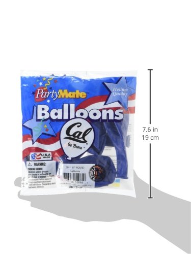 Pioneer Balloon Company 10 Count University of California Latex Balloon, 11", Multicolor