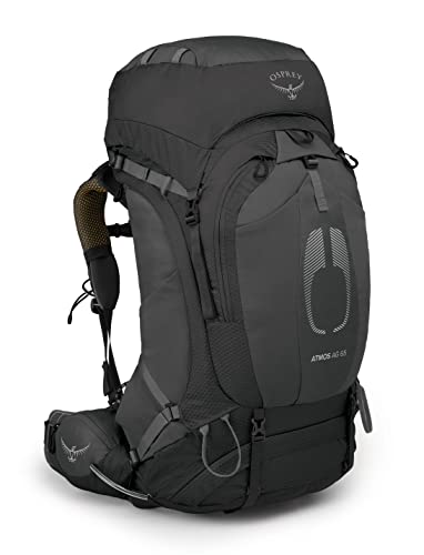 Osprey Atmos AG 65 Men's Backpacking Backpack, Black, Small/Medium & Osprey Hydraulics Bite Valve Cover, One Size