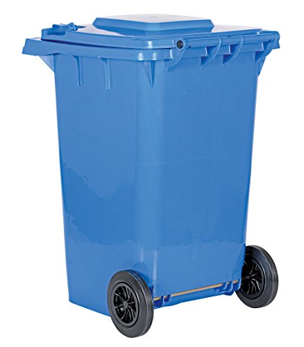 TH-95-BLU Trash Can, Polyethylene, 28-1/4" Width, 44-1/2" Height, 34" Depth, 95 gallon Capacity, Blue