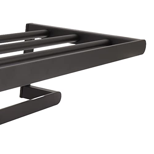 soobu Towel Rack, Antirust Wall Mount Space Saving Bath Shelves for Kitchen (Black 60cm)