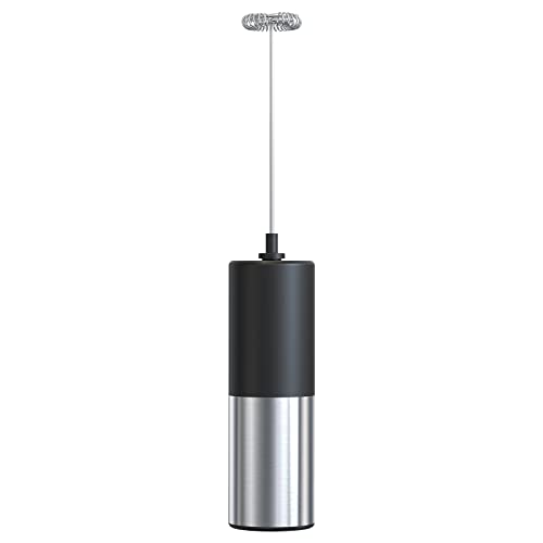 SENZER Milk Frother for Coffee, Handheld Electric Milk Frother Foam Maker Battery Operated Whisk Drink Mixer, Stainless Steel Mini Foamer for Lattes,Cappuccino, Matcha, Hot Chocolate