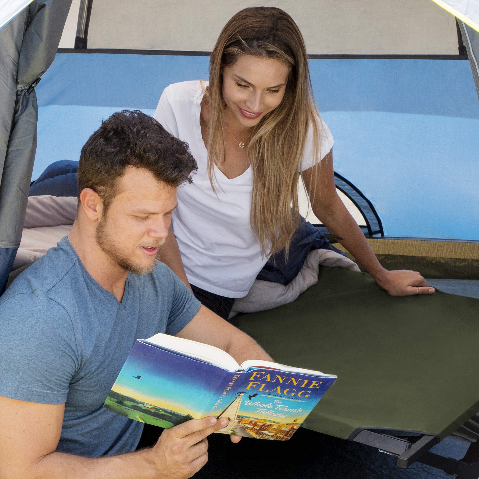 Fitted Camping Cot Sheet for Adult Sleeping Cots. Camping Bedding That fits Most Army cots, Military cots, Travel cots and Folding Cots Keeps Your Sleeping Pad Secure!