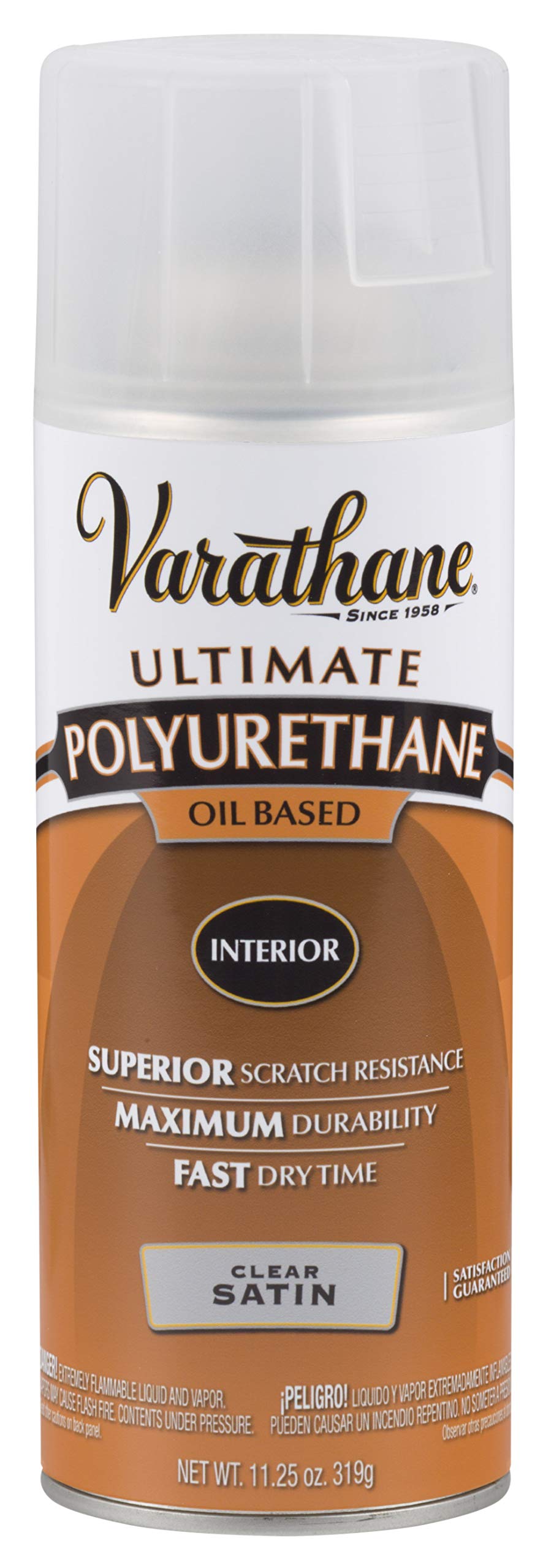 Varathane 9181 Interior Polyurethane Oil-Based Spray, 11.25 oz, Satin Finish
