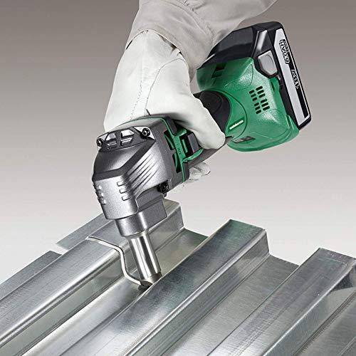 Metabo HPT 18V MultiVolt™ Cordless Nibbler | Tool Only - No Battery | For Ribbed Metal Panels | 180 Degree 3-Stop Die Holder | CN18DSLQ4