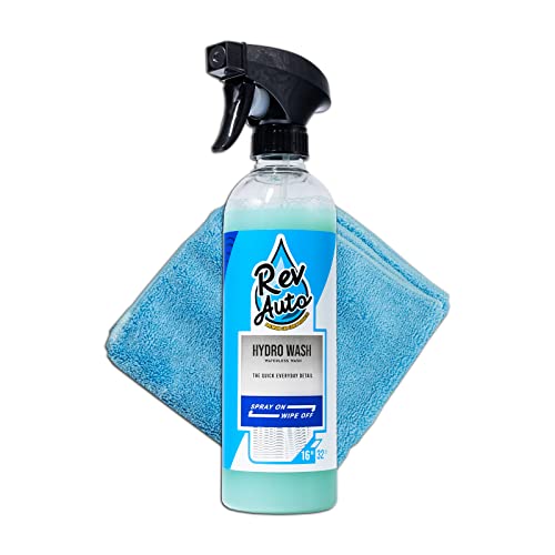 Rev Auto Hydro Wash - Waterless Car Wash Spray | Waterless Wash/Car Wash Cleaner | Car Exterior Cleaner | Exterior Car Cleaner | No Rinse Car Wash Car Cleaning Spray | Car Wash Waterless (16 Fl Oz)