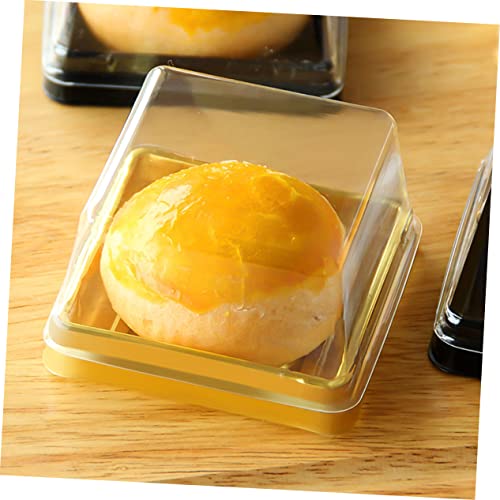 UPKOCH 150 Pcs Egg Yolk Crisp Packaging Box Dessert Containers Mini Cake Box Plastic Container with Lid Dome Cake Box Muffin Packaging Boxes Cake Boxes Dessert Plastic Trays Moon Cake Box