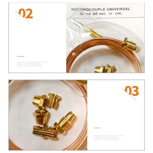 Oven Thermocouple With 5pcs Fixed Part Fireplaces Stove Replacement Temperature Sensors Probe Appliances