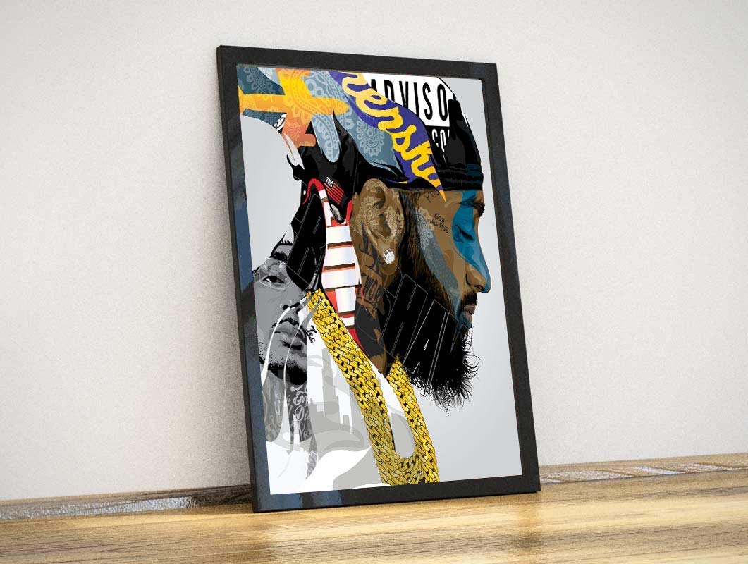Nipsey Hussle Print/Nipsey Hussle Original Poster/Nipsey Hussle Artwork - Music Poster Wall Art rap