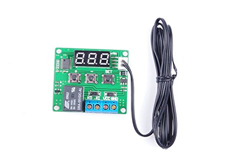 NOYITO Digital Temperature Controller Module -58℉ to +257 ℉ Temperature Control Switch NTC Waterproof Sensor Probe - Red LED Display Suitable for Kinds of Temperature Control System (5V)