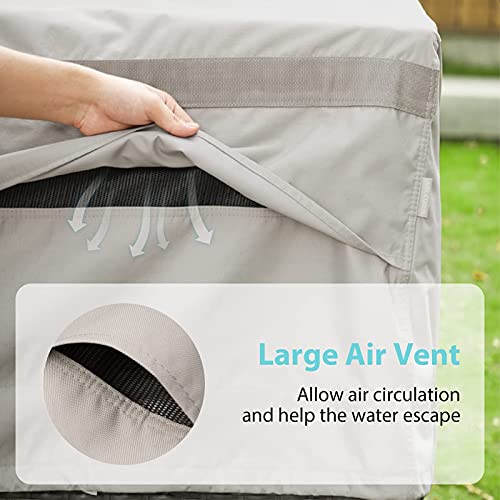 MR. COVER Outdoor Chaise Lounge Covers Waterproof for 74-76 Inch Patio Lounge Chairs, Sturdy 600D Polyester & Double-Stitched Seams, Beige