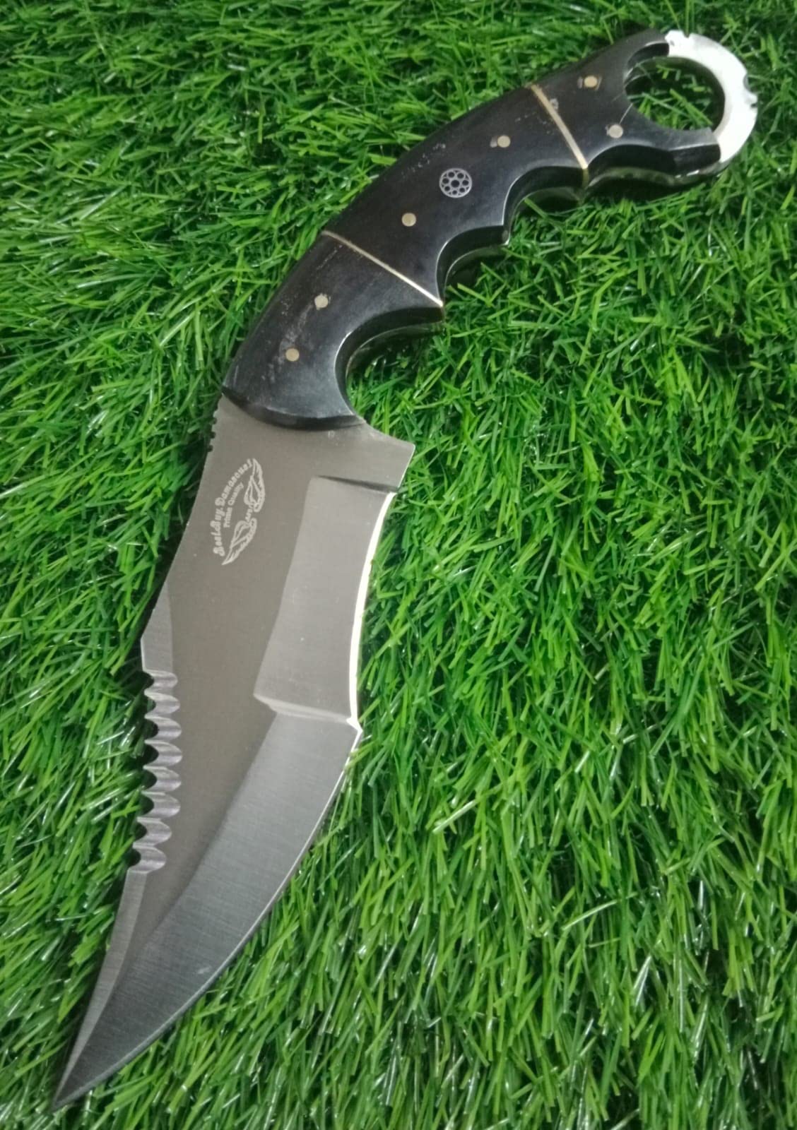Fixed Blade Custom Hunting Handmade Damascus Steel Full Tang Bowie Hunting Knife Outdoors and Sport Knife