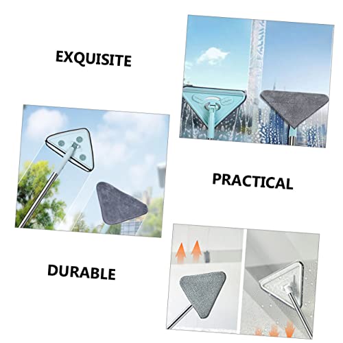 ULTECHNOVO 12 Pcs Triangle Mop Head Microfiber Mop Head Car Wash Mop Floor Cleaner Mop Foaming Wall Cleaner Commercial Mop Extension Pole Wall Cleaner for Painted Walls Foaming Mop Head Round
