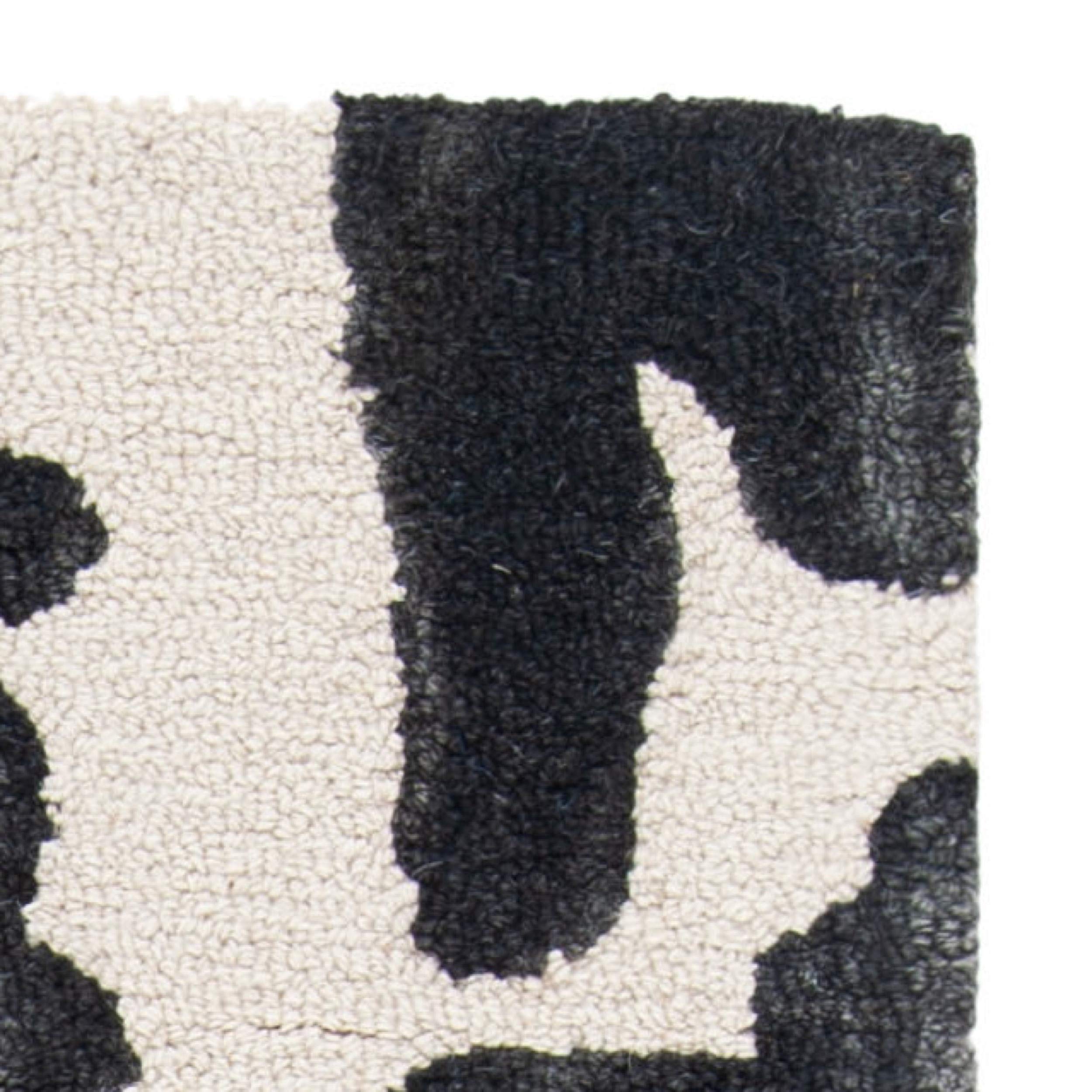 SAFAVIEH Dip Dye Collection 8' x 10' Beige / Charcoal DDY517E Handmade Modern Abstract Premium Wool Area Rug
