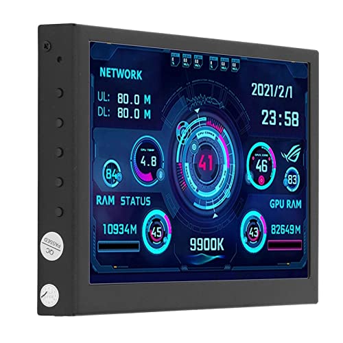 PC Secondary Screen, High Definition Stepless Bright Adjustment Auto Shutdown Computer Display Monitor for Home