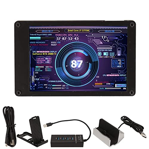 PC Temperature Display, USB Connection Energy Saving 3.5 Inch Computer Temp Monitor for Internet