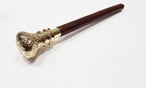 RS Enterprises Antique Nautical Vintage Style Designer Brass Handle Brawn Wooden Walking Stick Cane