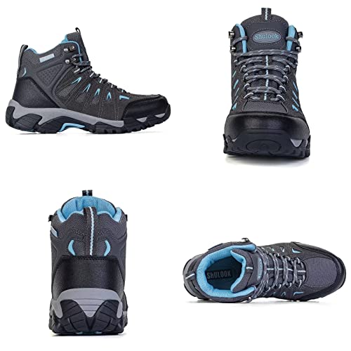 SHULOOK Women's Hiking Boots Waterproof Outdoor Trekking Camping Trail Hiking Boots Lightweight Hiking Boot