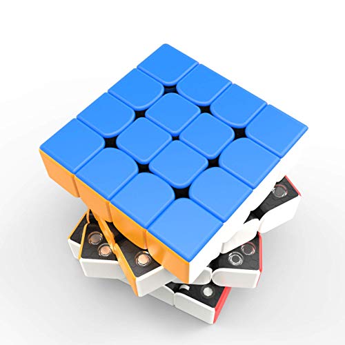 GAN 460 M Magnetic 4x4 Speed Cube, Magnets 4x4 IPG Honeycomb Surface 40°/25° Corner-Cutting 3D Puzzle Fidget Cube Stress Relief Toy Games for Adults and Kids