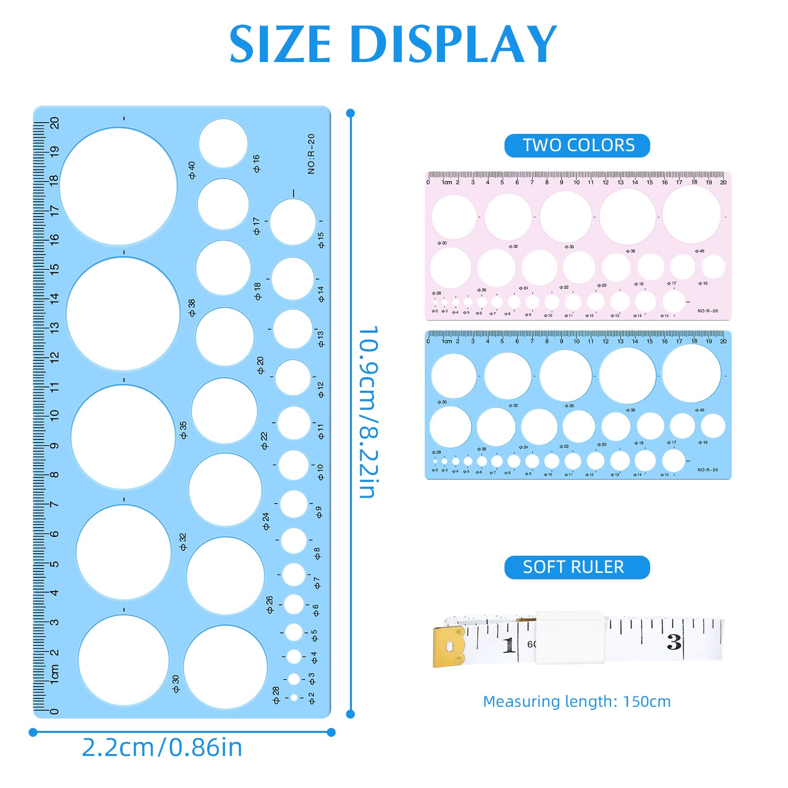 Nipple Rulers for Flange Sizing Measurement Tool, Breast Pump Size Flange Size Measure for Nipples, Breast Pump Sizing Tool - New Mothers Musthaves