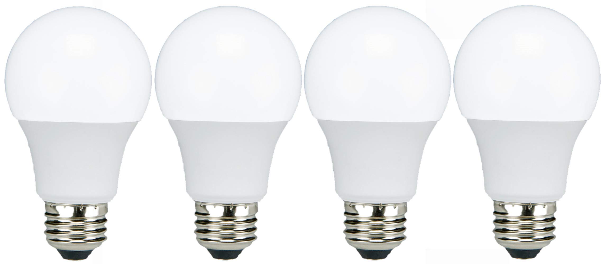 TCP LED 60 Watt Equivalent A19 | 4 Pack | Cool White (4100K) Shatter Resistent | 800 Lumens | 10,000 Hours | Non-Dimmable Light Bulbs