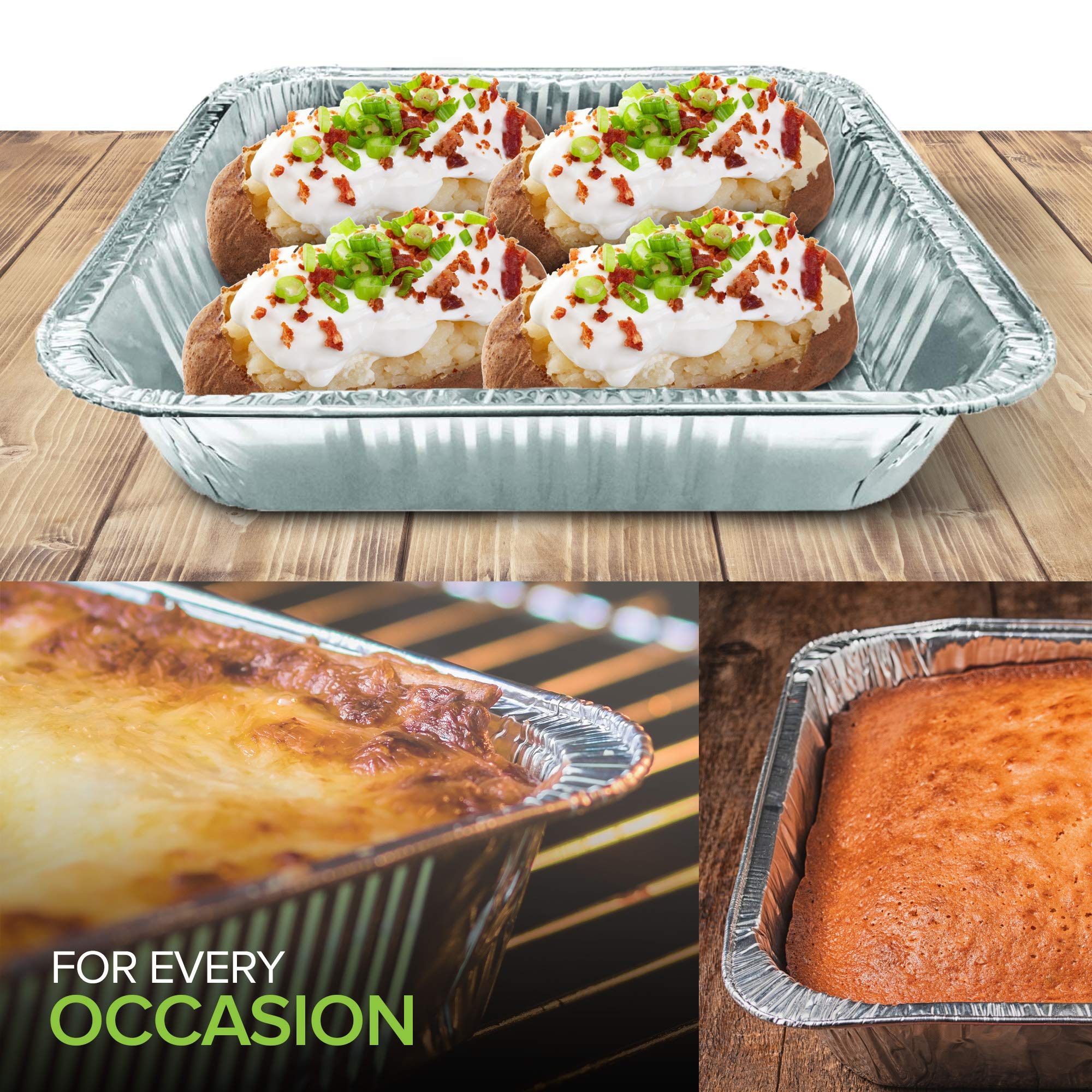 Stock Your Home 9x9 Aluminum Foil Pans - 8.75" L Rim (30 Pack) Square Tins for Toaster Oven- Cooking Lasagna, Casserole, and doing Food Prep - Disposable Baking Pan for Cake or Brownie Dish