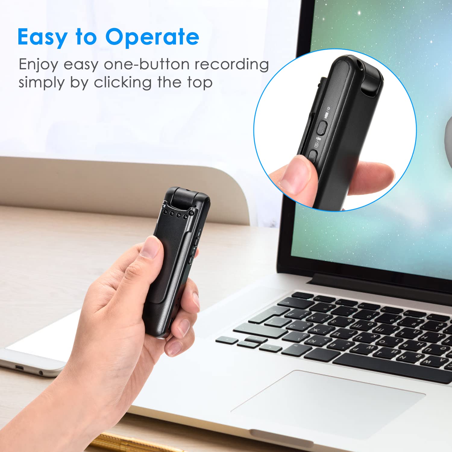 Mini Body Camera Video Recorder, Auto Night Vision Camera, Pocket Camera, Tiny Camera, Nanny Small Cam, Small Security Camera for Home Outdoor Office Etc (with 32G Super high-Speed Memory Card)