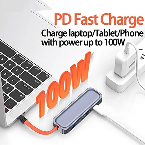 n/a USB C Hub HDMI with PD Power Adapter for Laptop Type C Docking Station for Phone USB Splitter 100W with 4K Output‘
