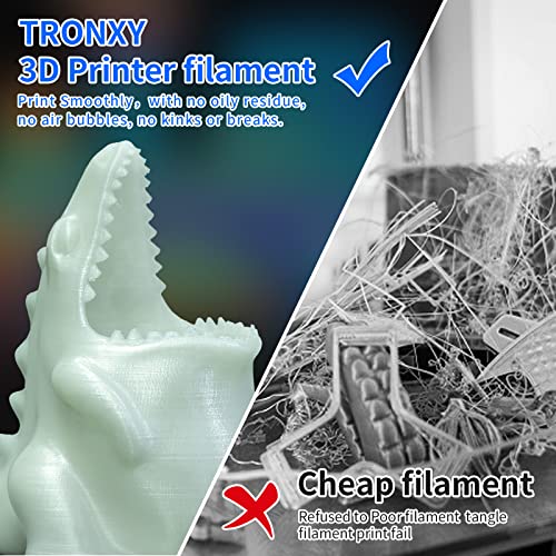 Pla Filament 1.75mm, Pla Glow in The Dark Filament, Multicolor, Green, Blue,Purple,Orange,Pink,Shiny,Fit Most FDM Printer,Dimensional Accuracy +/- 0.05 mm,1kg Spool(2.2lbs)