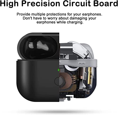 Wireless Charging Case Compatible with AirPods Pro, Qi-Certified for Airpods Pro Charger Replacement Cases, Support Bluetooth Pairing&Sync Button, 660 Mah Built-in Battery, Black(Earbuds Not Included)