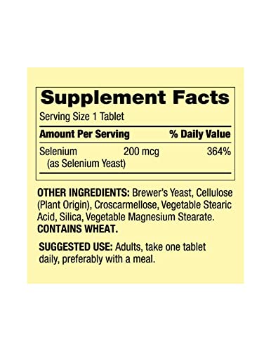 Spring Valley Selenium 200 mcg, 100 Count + STS Home Sticker.