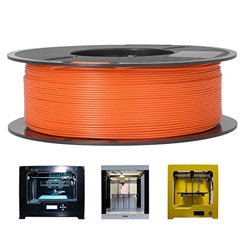 PLA Filament, Odorless 3D Printer Filament Bubble Free Smokeless 1kg for Printing (Orange)
