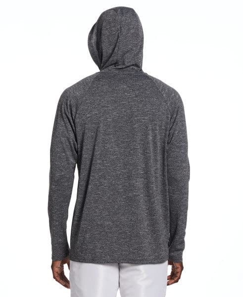 Nike Swim Men's Heather Long Sleeve Hooded Hydroguard Black Medium/Black