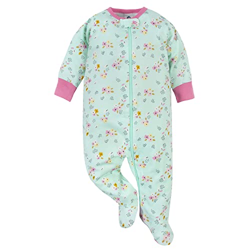 Gerber Baby Girls 3-Pack Sleep 'N Play, Pink Floral, 6-9 Months