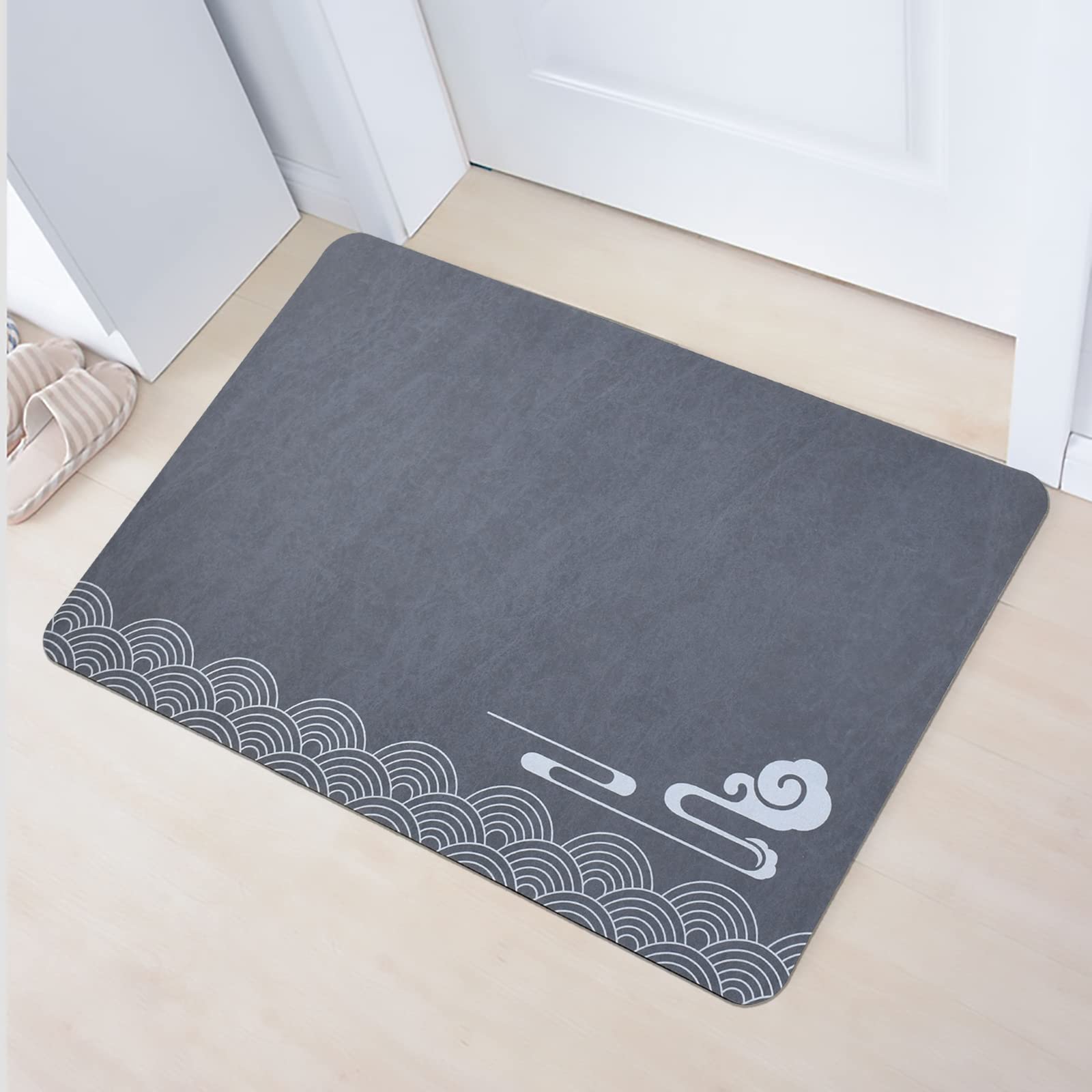Kitchen Rug/Anti Fatigue Floor Mat Waterproof No-Slip Cushioned Kitchen Floor Mat Kitchen Rugs,Comfort Standing Mats for Home, Sink, Office(Brown)