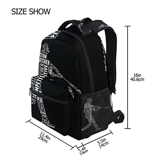 SUABO Baseball Batter Backpack for School Student Laptop iPad Tablet Travel School Bag for Boys Daypack
