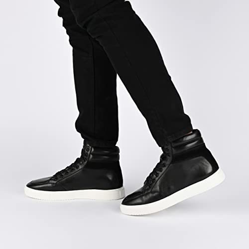 Thomas & Vine Mens Clarkson Tru Comfort Foam Lace-up Round Toe High Top Sneaker Black 11 Medium Mens US