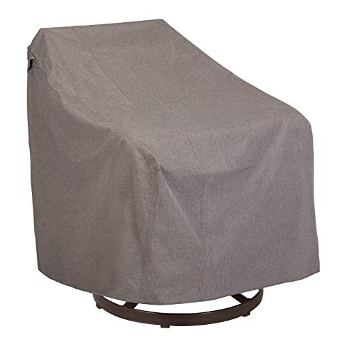 MODERN LEISURE 2997 Garrison Waterproof Swivel Lounge Chair Cover, (37.5 W x 39.25 D x 38.5 H inches), Heather Grey