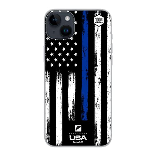 Phone Case Blue Line Flag USA Patriot law enforcement Design Silicone Transparent - Compatible iPhone and Samsung (iPhone XR)