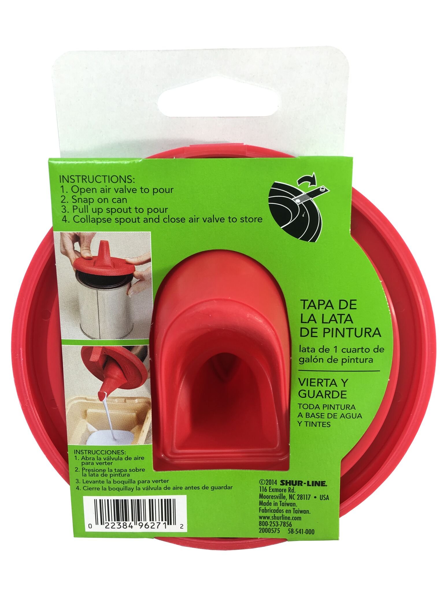 Shur-Line 2000576 Quart Store and Pour Paint Can Lid
