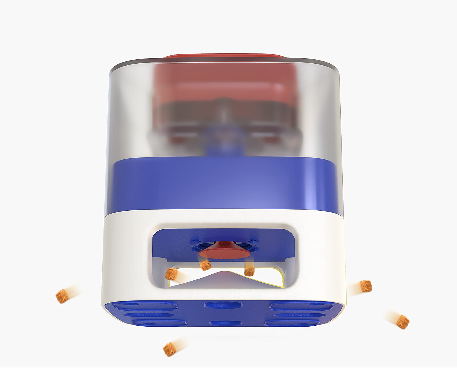 Gesuche Pet Automatic Feeder+Pet Slow Feeder,Interactive Dog Toys,Dog Food Dispenser Interactive Button Trigger Dog Treat Dispensing Toys Fun Feeding for Small Medium and Large Breed (Upper Half)