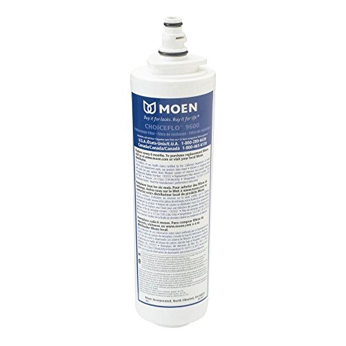 Moen 9601 ChoiceFlo Replacement Water Filter Compatible with Sip Filtered Kitchen Faucets (Pack of 2)