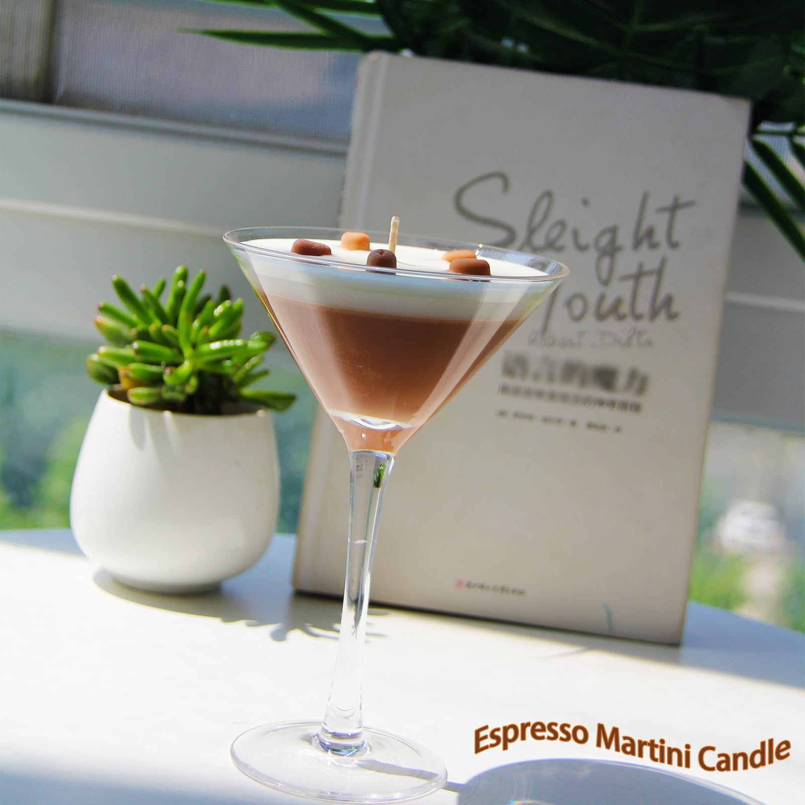 Poranlem Espresso Martini Candle Home Scented Aromatherapy Candles Gift for Coffee Lovers 9 Oz 70 Hours of Burn Time Single Wick Birthday Valentine Christmas Room Decor
