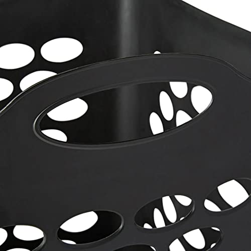 SEDLAV Hamper, Laundry Basket Plastic, Black, 20”, Hampers For Laundry, Dirty Clothes Hamper, Storage For Clothes. Ideal Hamper For Closet, Bathroom, Bedroom, Laundry Basket