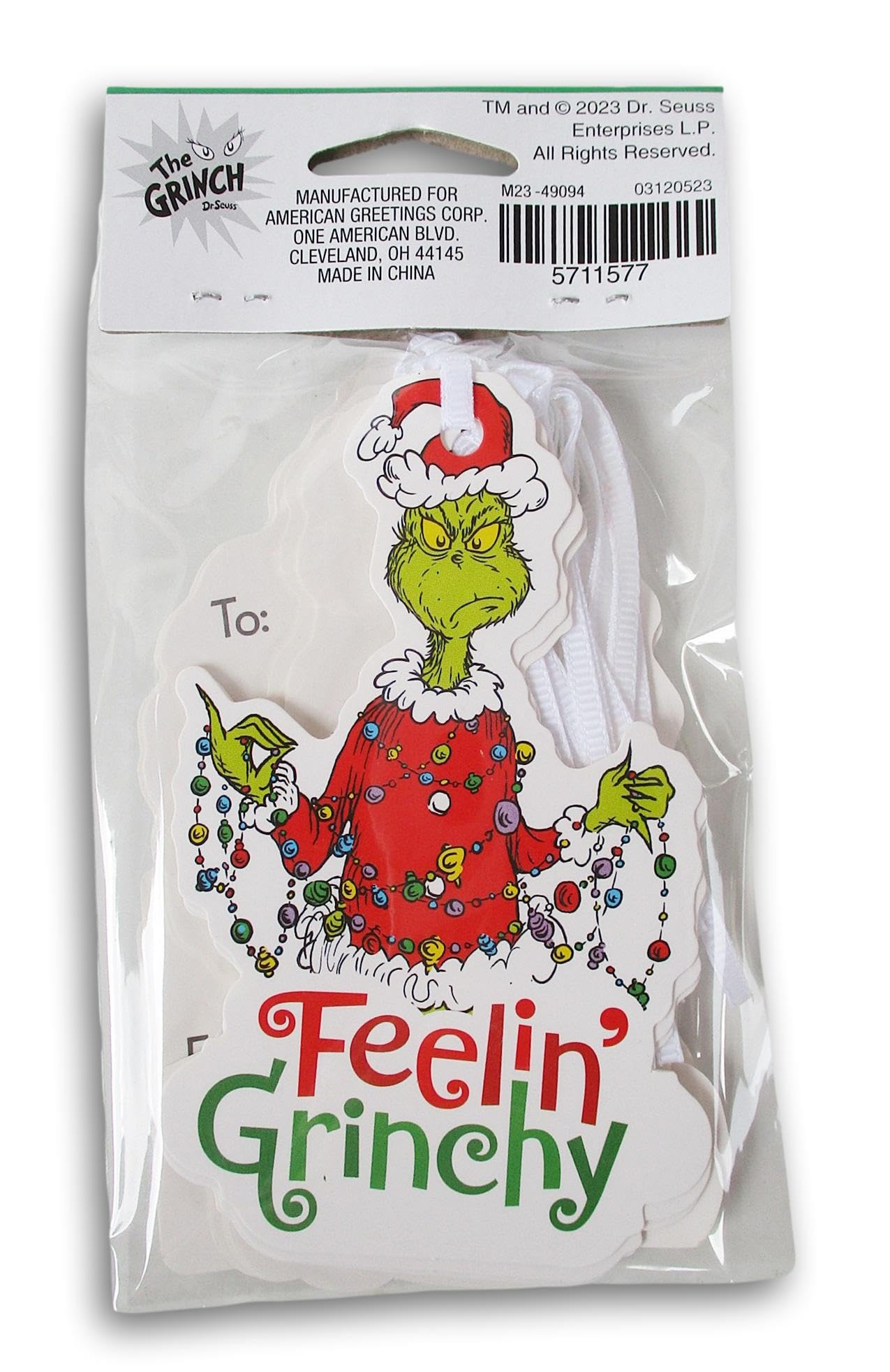 The Grinch Gift Tags - 12 Piece