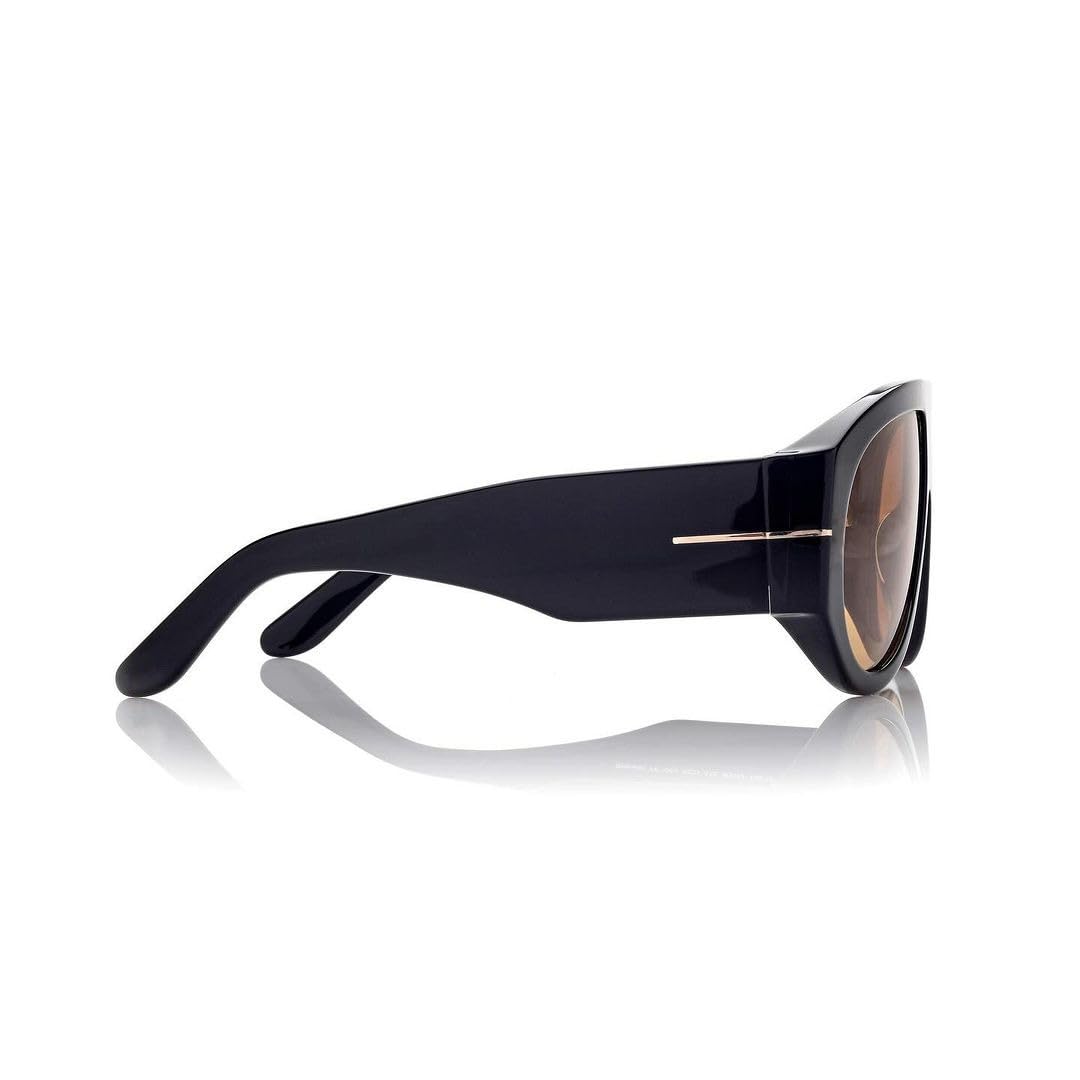 OSAGAMA Trendy Retro Oversized Aviator Sunglasses for Women Men 70s Luxury Designer Thick Classic Sun Glasses (Black/Brwon 1)