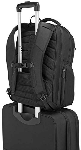 Targus Corporate Traveler Checkpoint-Friendly Professional Business Laptop Backpack with Protective Sleeve for 15.6-Inch Laptop, Black (CUCT02B)
