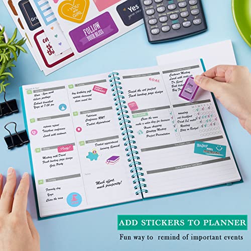 Planner Stickers,24 Sheet/1300+ Calendar Stickers for Adults Planner, Planner Stickers and Accessories for Women Work, Enhance Life Productivity