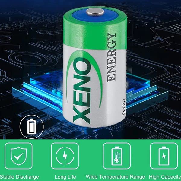 NOOKK (50-Pack) 3.6V 1/2AA 1200mAh XL-050F Lithium Thionyl Chloride Battery Replacement for Xeno XLP-050F XL-050F ER14250/W B9604T Battery