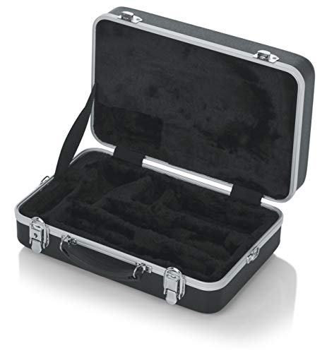 Gator Cases Lightweight Molded Clarinet Case with Locking Latch and Plush Lined Interior; Stackable (GC-CLARINET)